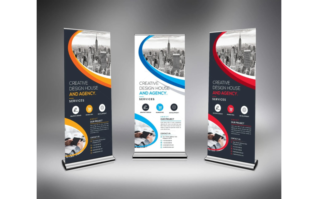 Roll-Up Banner (Pull-Up or Retractable Banner) - Blue Moon Pack