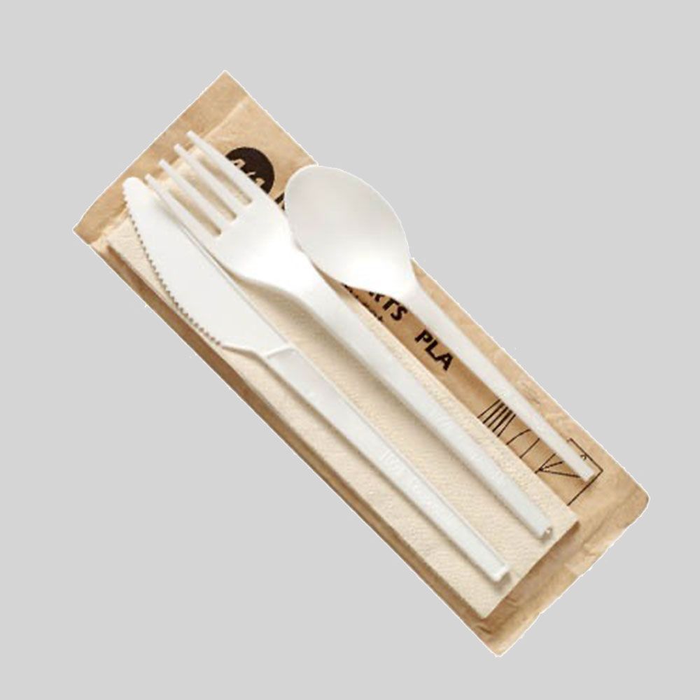 Cutlery Sets — White 400 Pcs - Blue Moon Pack